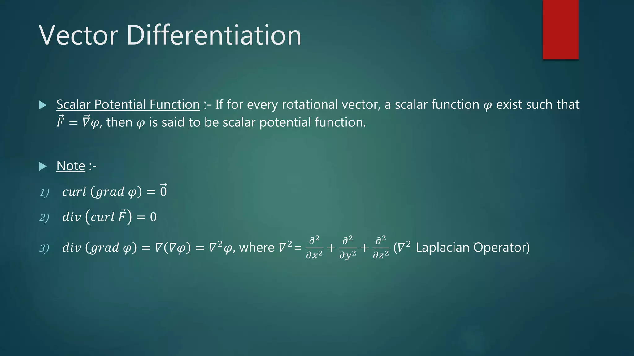GATE Engineering Maths : Vector Calculus | PPTX