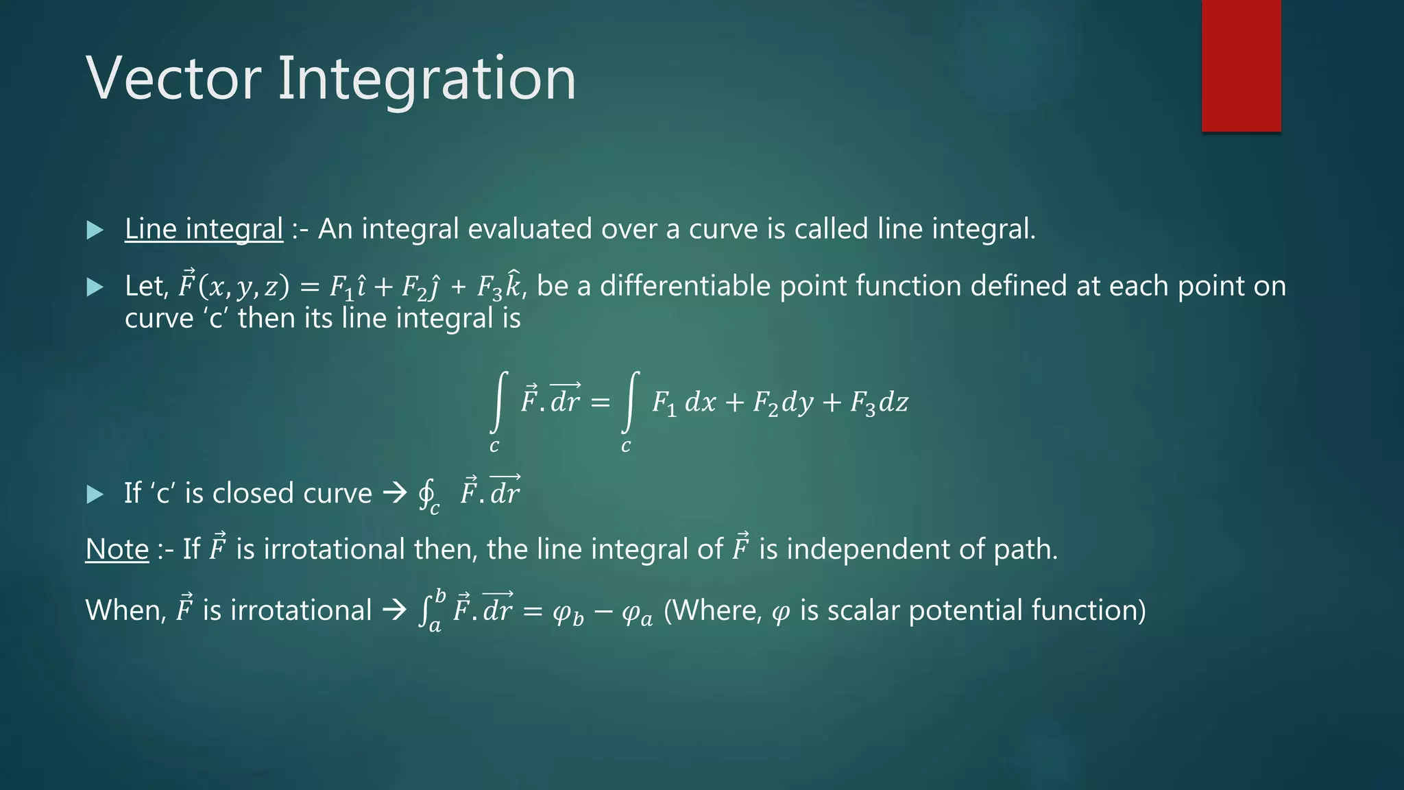 GATE Engineering Maths : Vector Calculus | PPTX