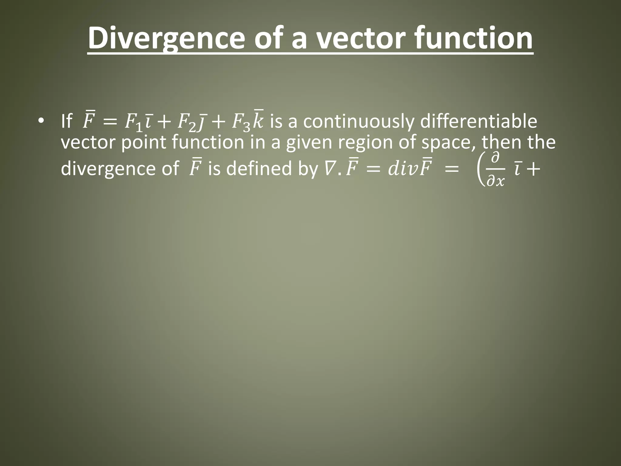 Vector calculus | PPTX