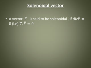 Vector calculus | PPTX