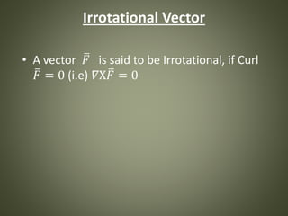 Vector calculus | PPTX
