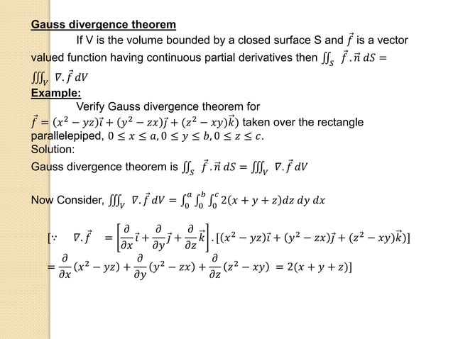 Vector calculus | PPT