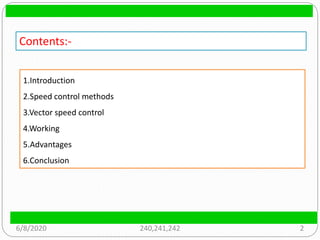Vector Speed Control of Induction motor | PPT