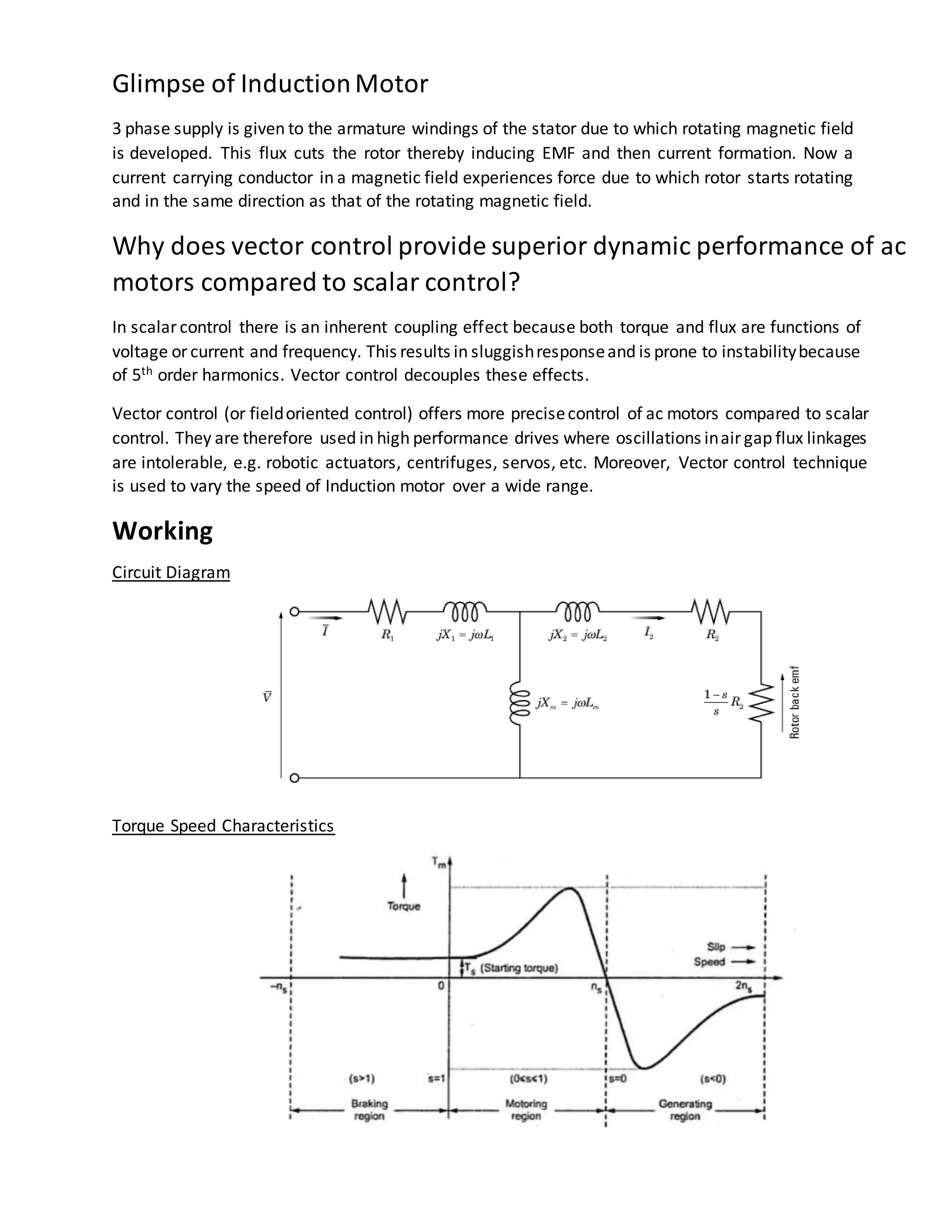Vector control of induction motor | DOCX | Physics | Science