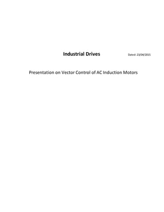 Vector control of induction motor | DOCX