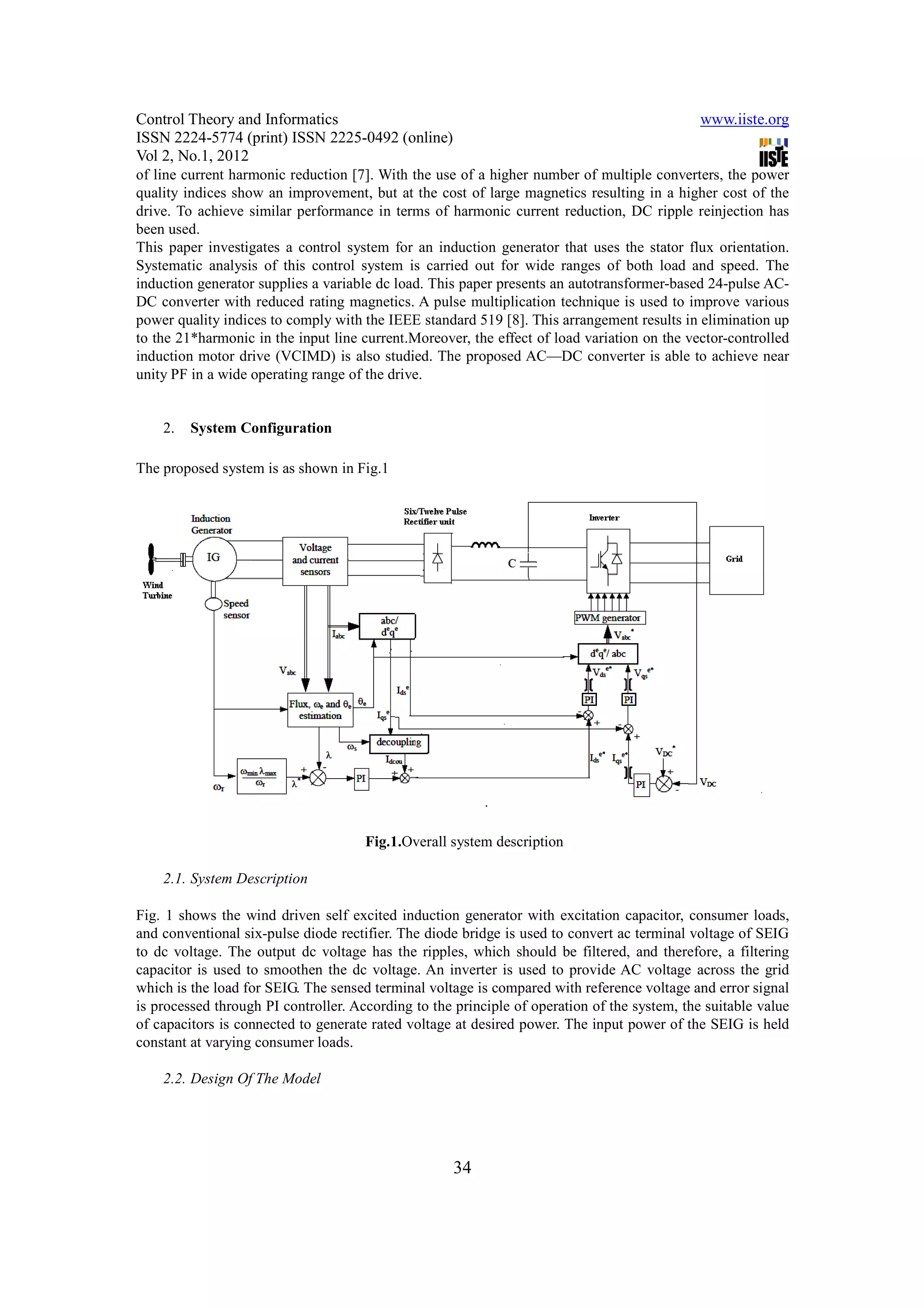 Vector Control Of Wind Driven Self Excited Induction Generator