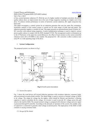 Vector control of wind driven self excited induction generator connected to grid using twenty ...