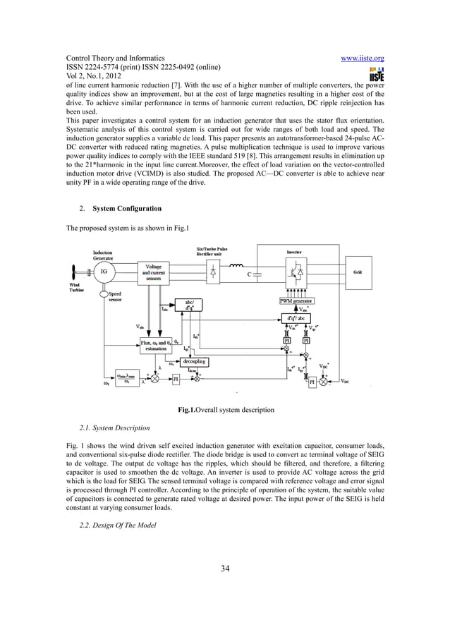 Vector Control Of Wind Driven Self Excited Induction Generator Connected To Grid Using Twenty