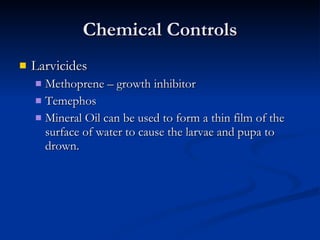 Chemical Methods of Vector Control | PPT | Infectious Diseases ...