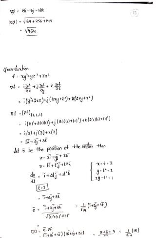 vector differentiation one of part of M2 | PDF