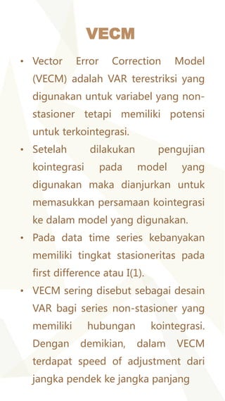 Vector Error Correction Model | PPTX
