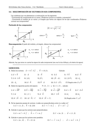 Vectores 1º bach | PDF