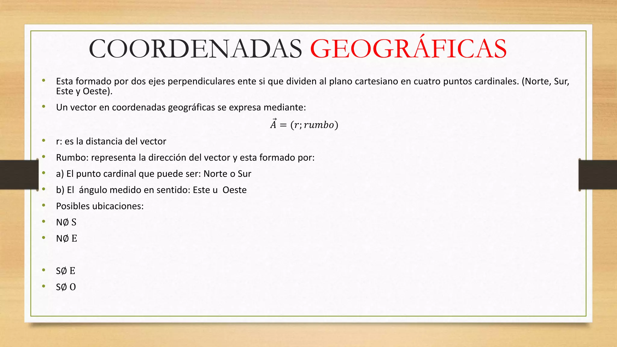 Vectores en el plano | PPTX