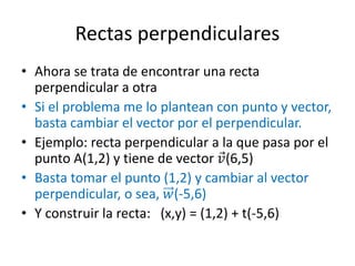 Vectores y rectas perpendiculares | PPTX