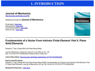 VECTOR FORM INTRINSIC FINITE ELEMENT (VFIFE).pptx