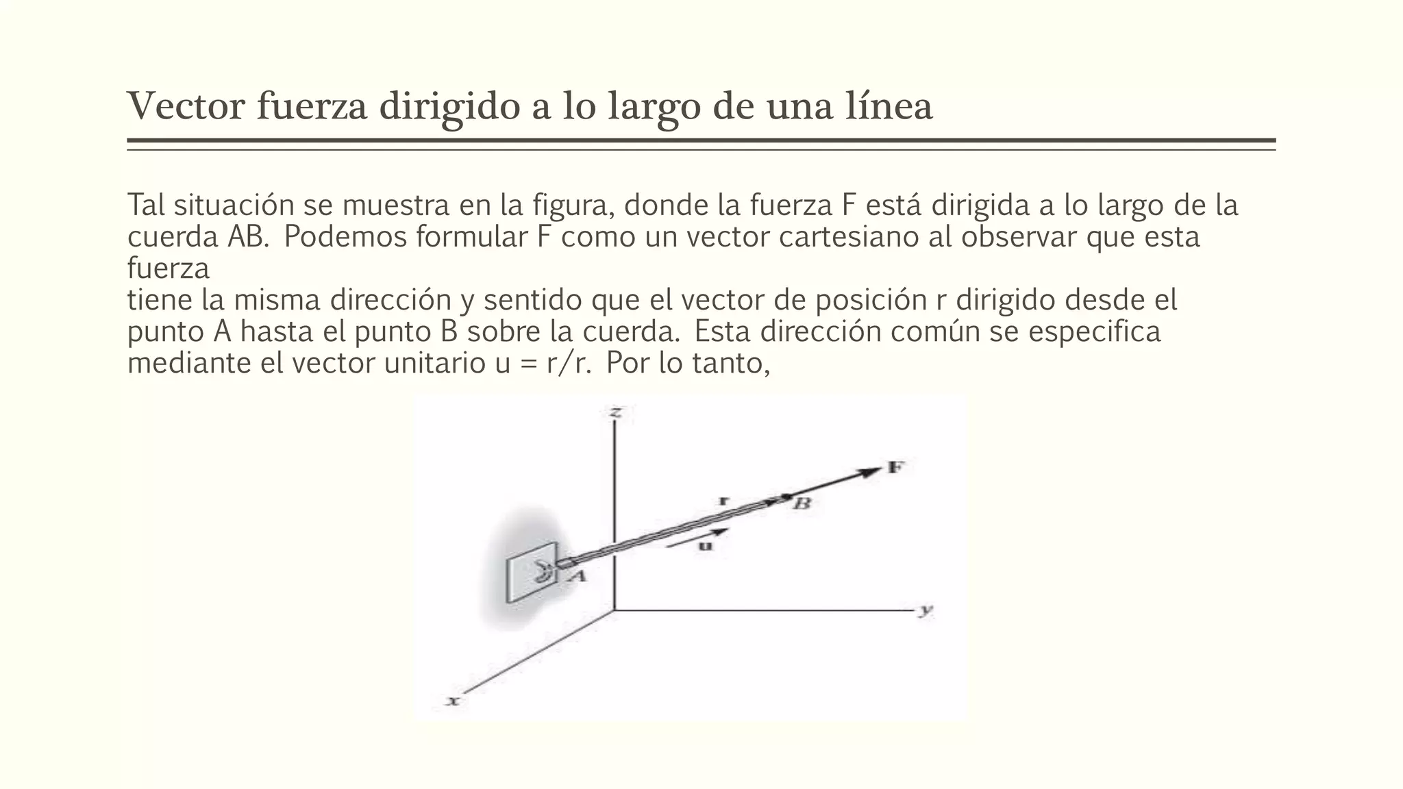 Vector fuerza dirigido a lo largo de una linea | PPTX