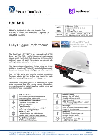 Vectorised real wear hmt 1z1-intrinsically safe, head-mounted device | PDF