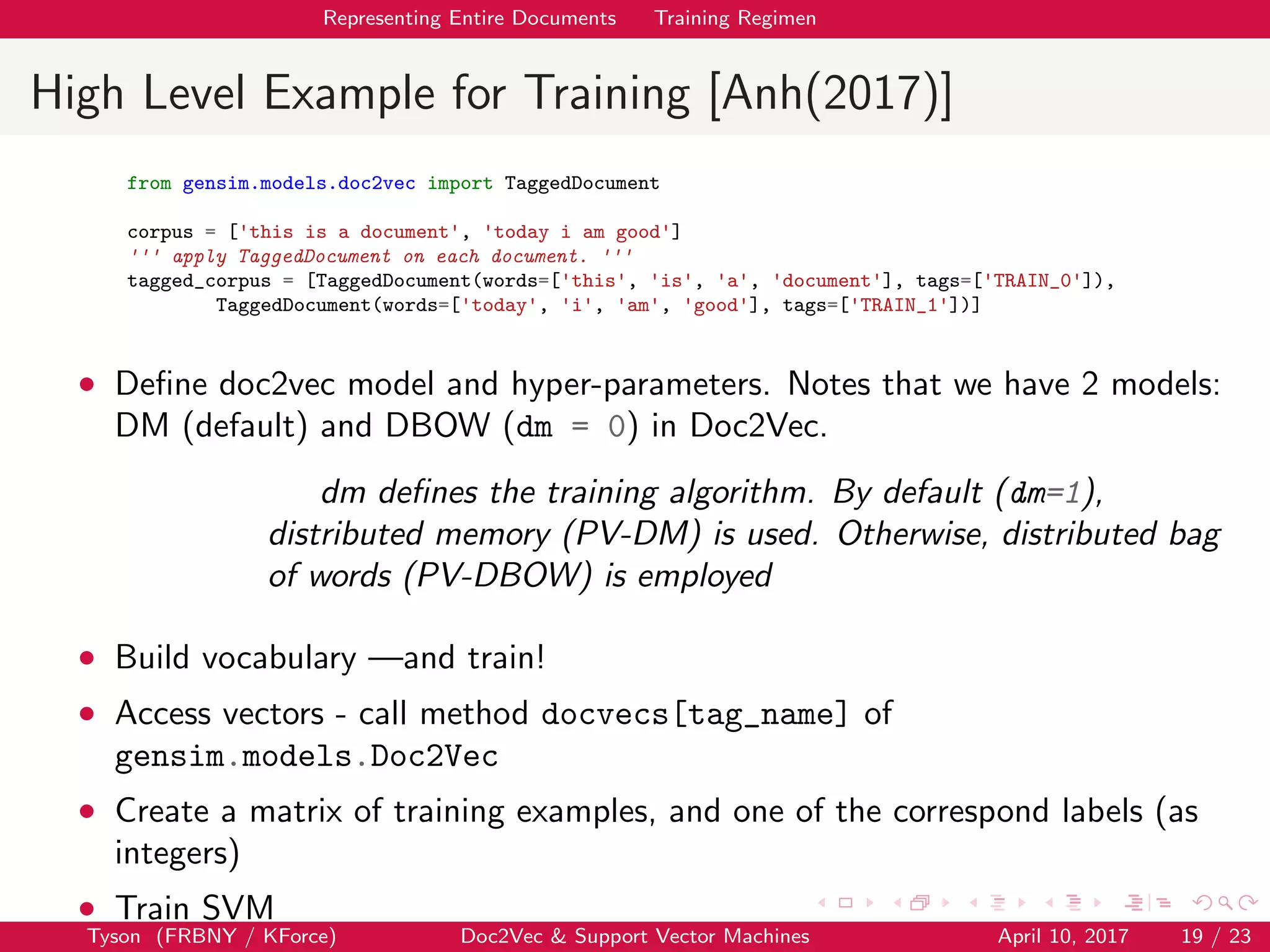 Word Embedding Models And Support Vector Machines For Text Classification Ppt