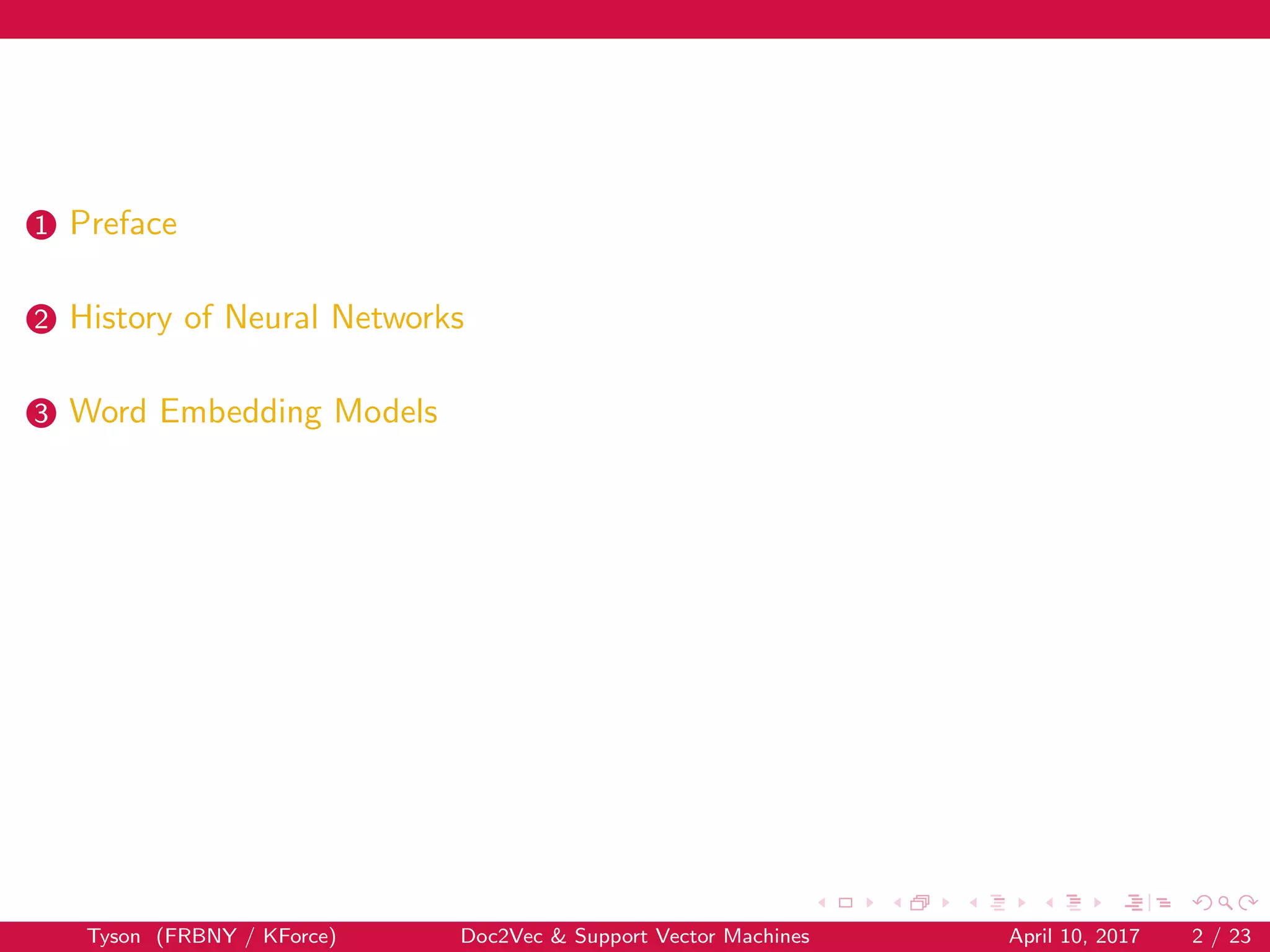 Word Embedding Models & Support Vector Machines for Text Classification | PPT