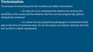 Vectorization In NLP.pptx | Computing | Technology & Computing