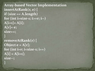 Vector list nd sequence | PPT
