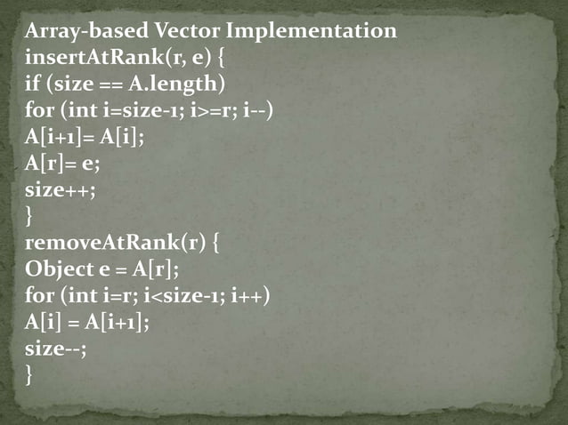 Vector list nd sequence | PPTX | Programming Languages | Computing