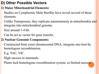 Vector mediated gene transfer methods for transgenesis in Plants. | PPTX
