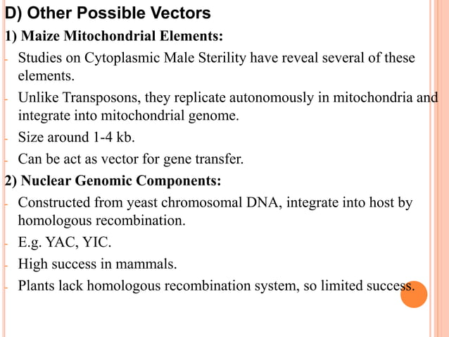 Vector mediated gene transfer methods for transgenesis in Plants ...