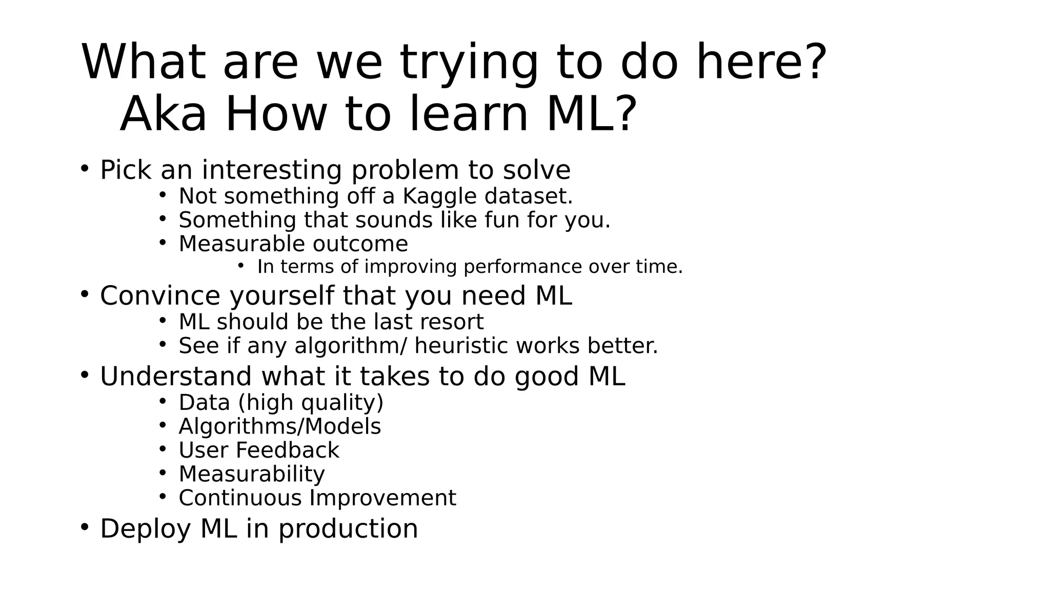 Machine Learning - From Scratch to Production | PDF