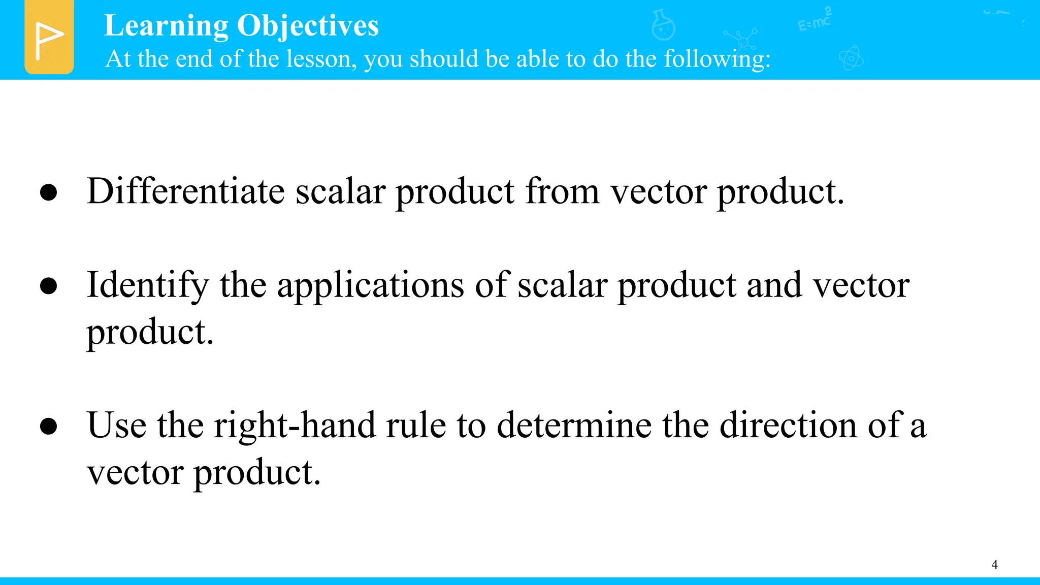 Differentiate scalar product from vector product. | PDF