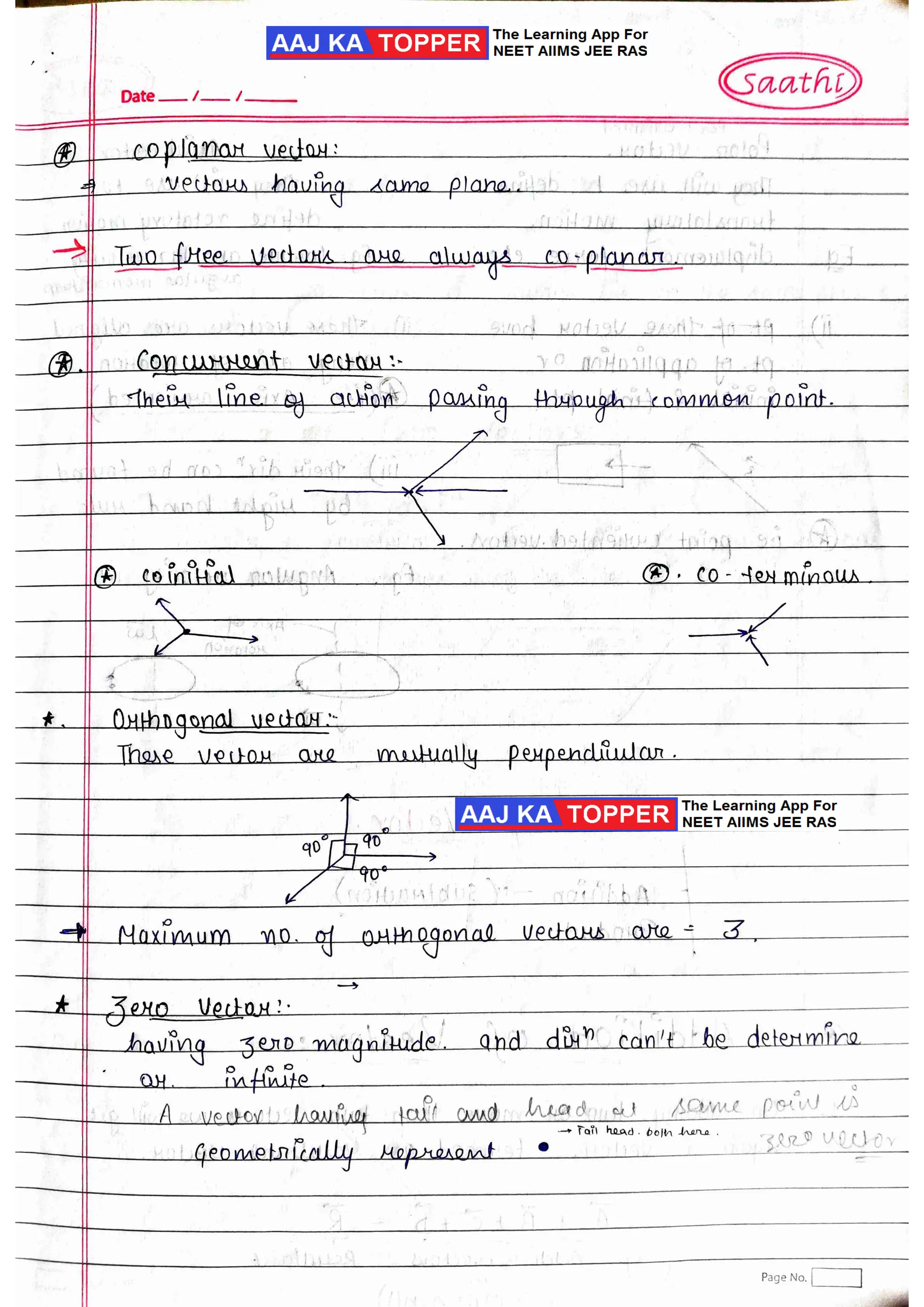 Vector Notes for english medium (handwritten) | PDF