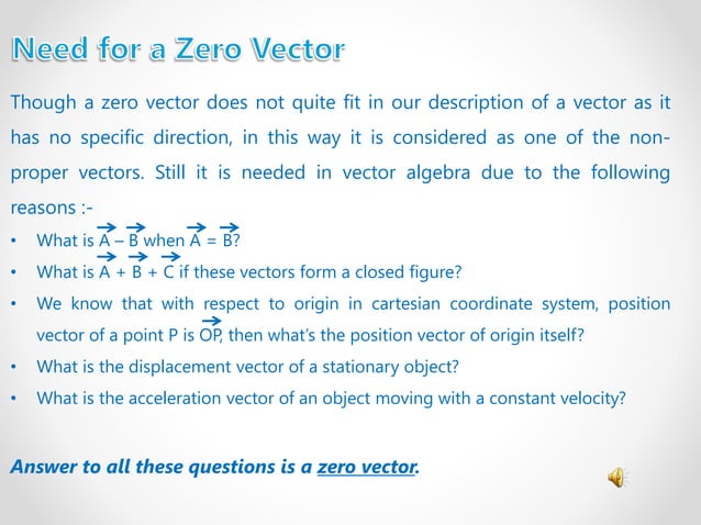 Vectors - A Basic Study | PPSX