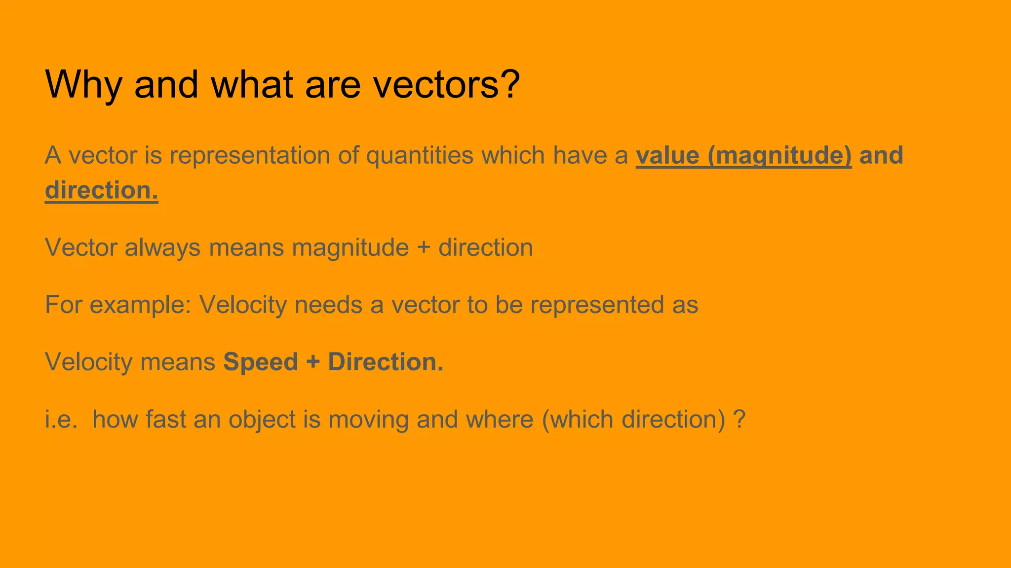 Vectors - part 1 concept | PPTX | Physics | Science