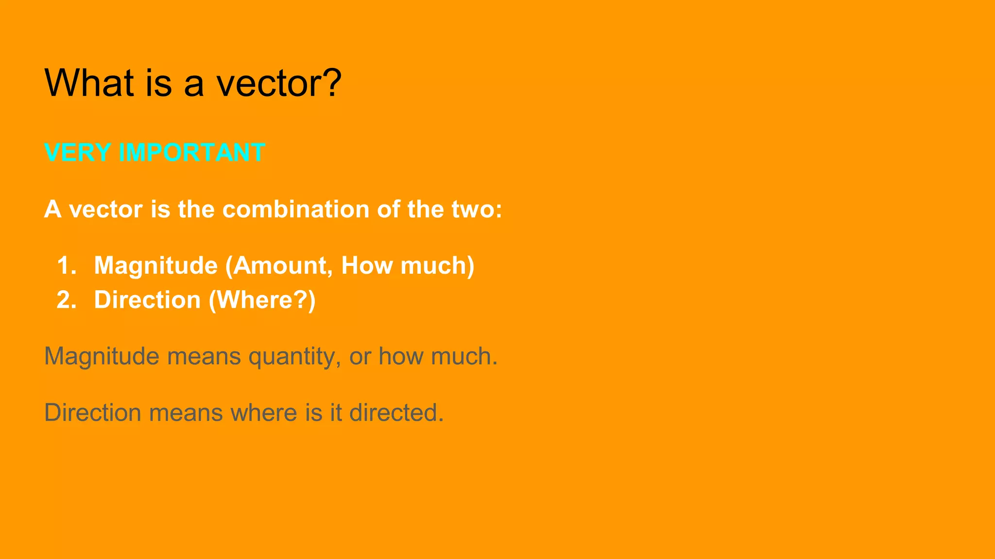 Vectors - part 1 concept | PPTX | Physics | Science