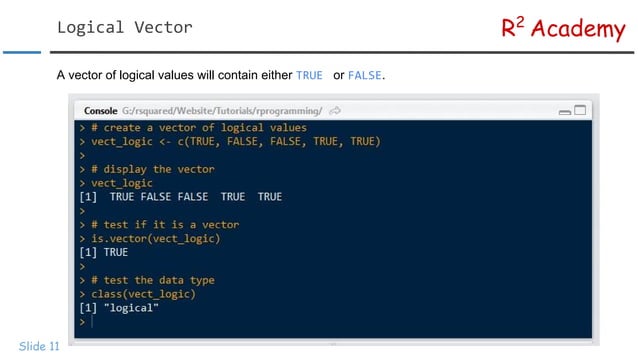 R Programming: Introduction to Vectors | PDF