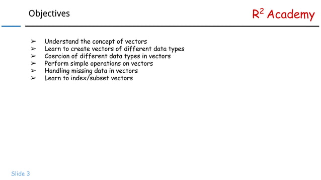 R Programming: Introduction to Vectors | PDF