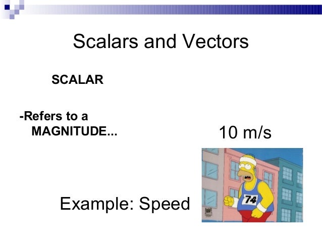 Vectors and scalars