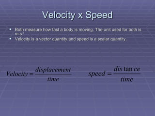 Vectors And Scalars And Kinematics | PPT