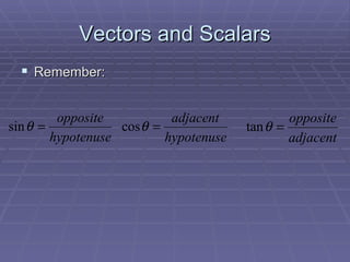 Vectors And Scalars And Kinematics | PPT