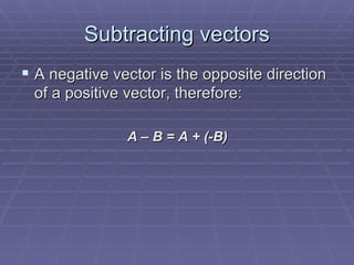 Vectors And Scalars And Kinematics | PPT