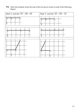 Vectors and translations worksheet | DOCX