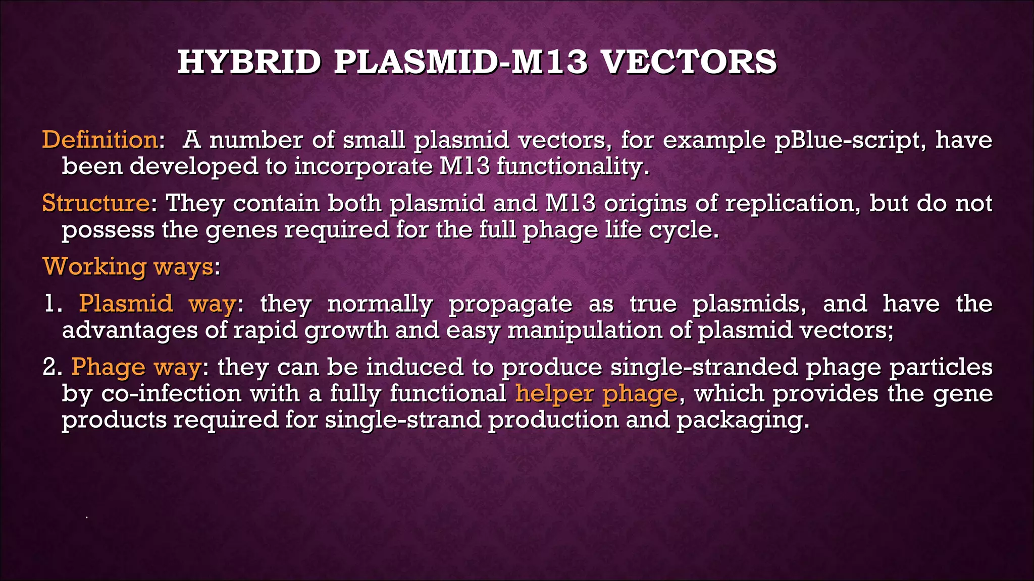 Vectors bacteriophages | PPT