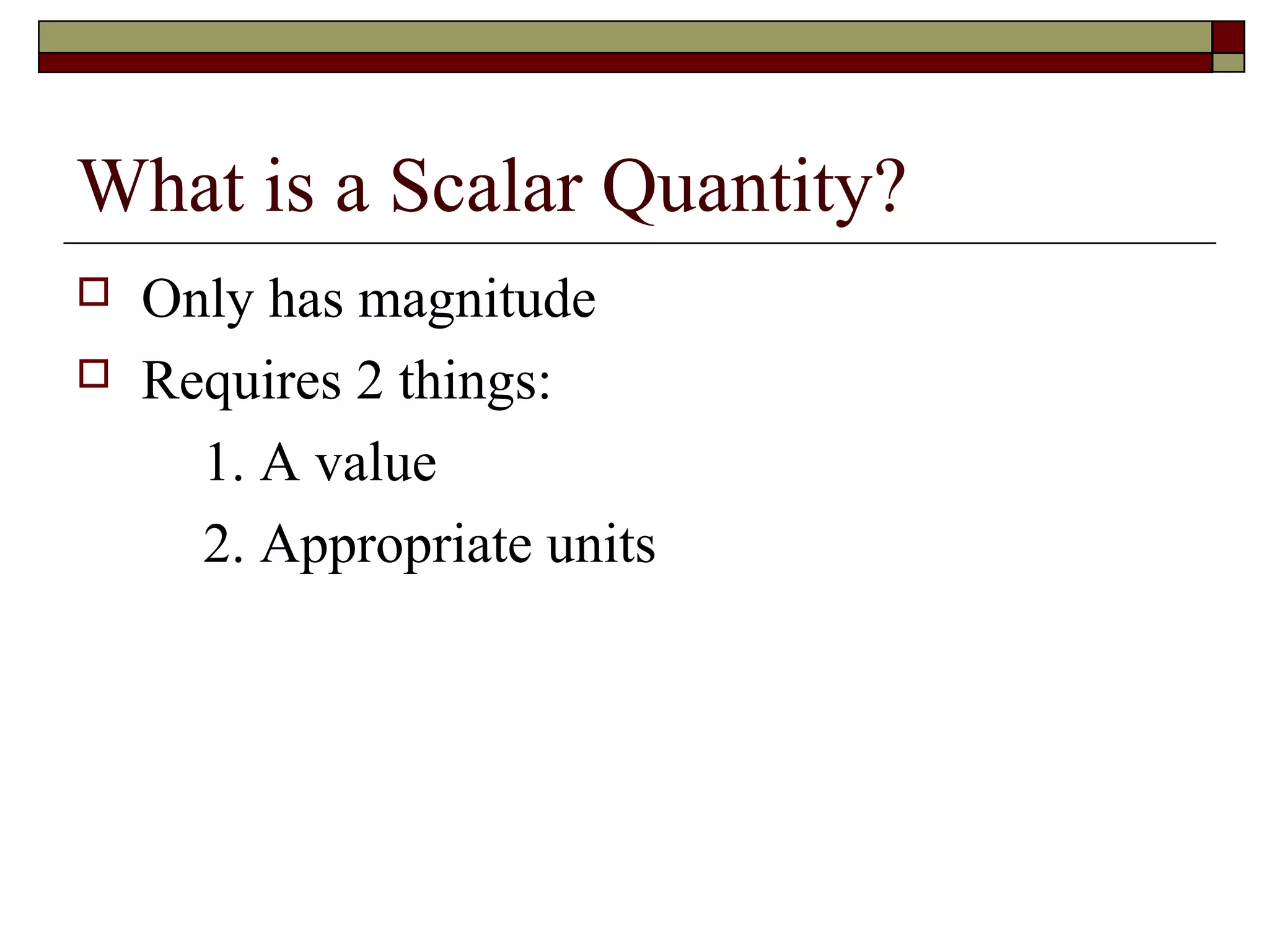 Vector scalarquantitiesppt | PPT