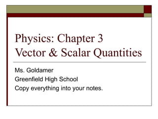 Vector_ScalarQuantitiesPPT.ppttttttttttt | PPT