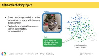 Vector search and multimodal embeddings in BigQuery | PDF