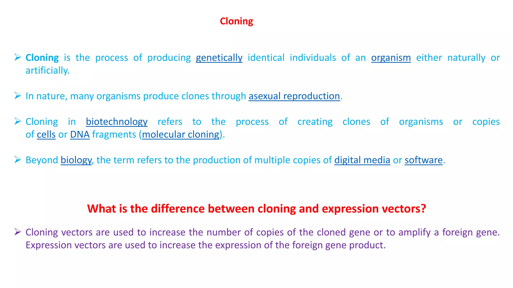 Types of vectors, Prokaryotic and Eukaryotic | PPTX