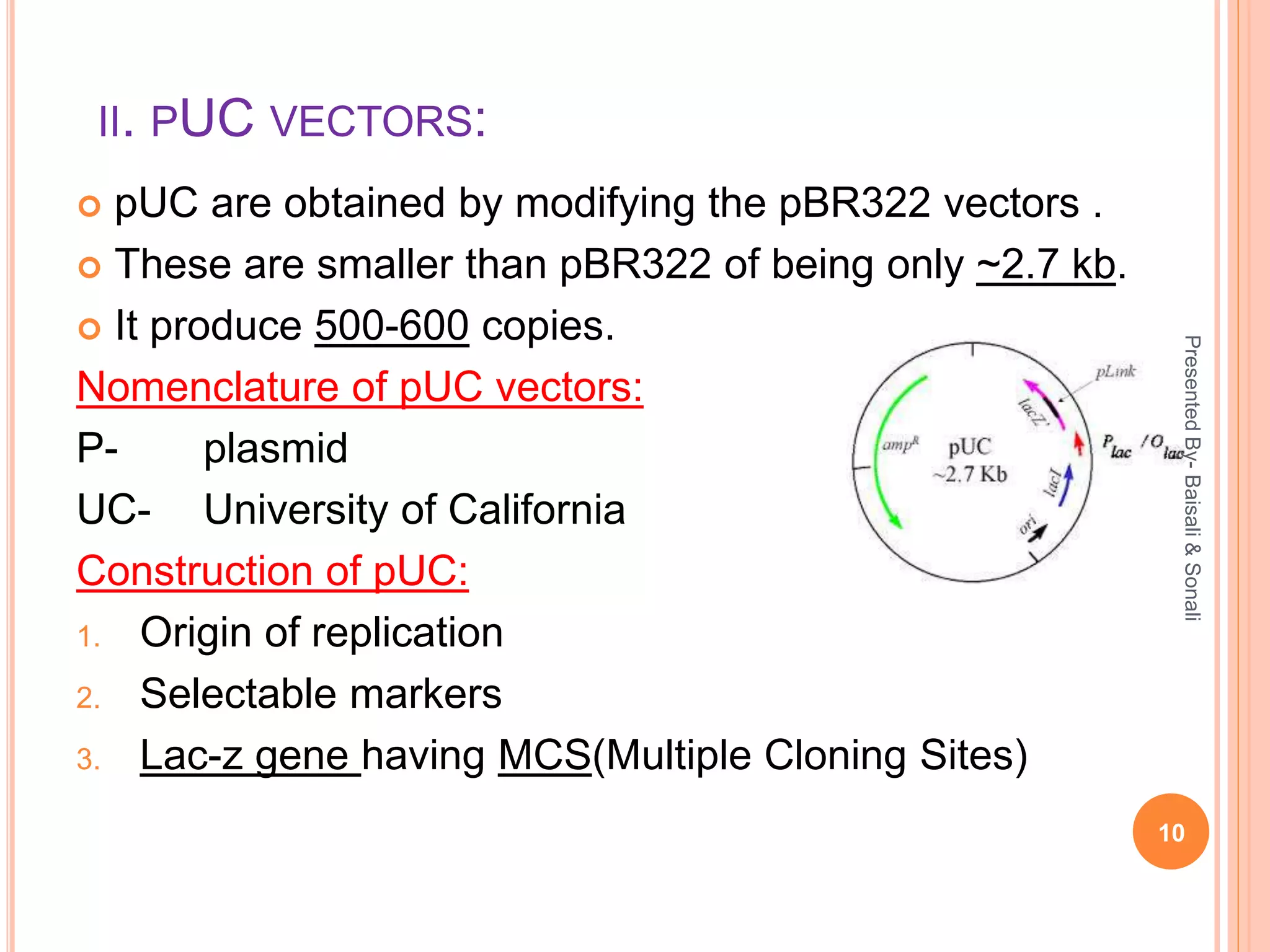 Vectors in biotechnolgy | PPSX