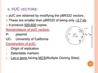 Vectors in biotechnolgy | PPSX