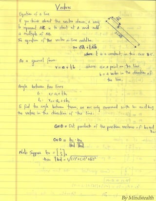Vectors notes | PDF