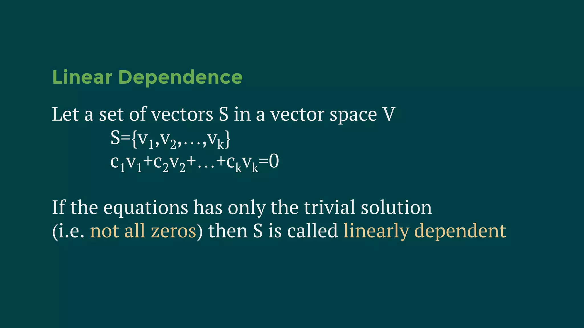Vector space | PPTX
